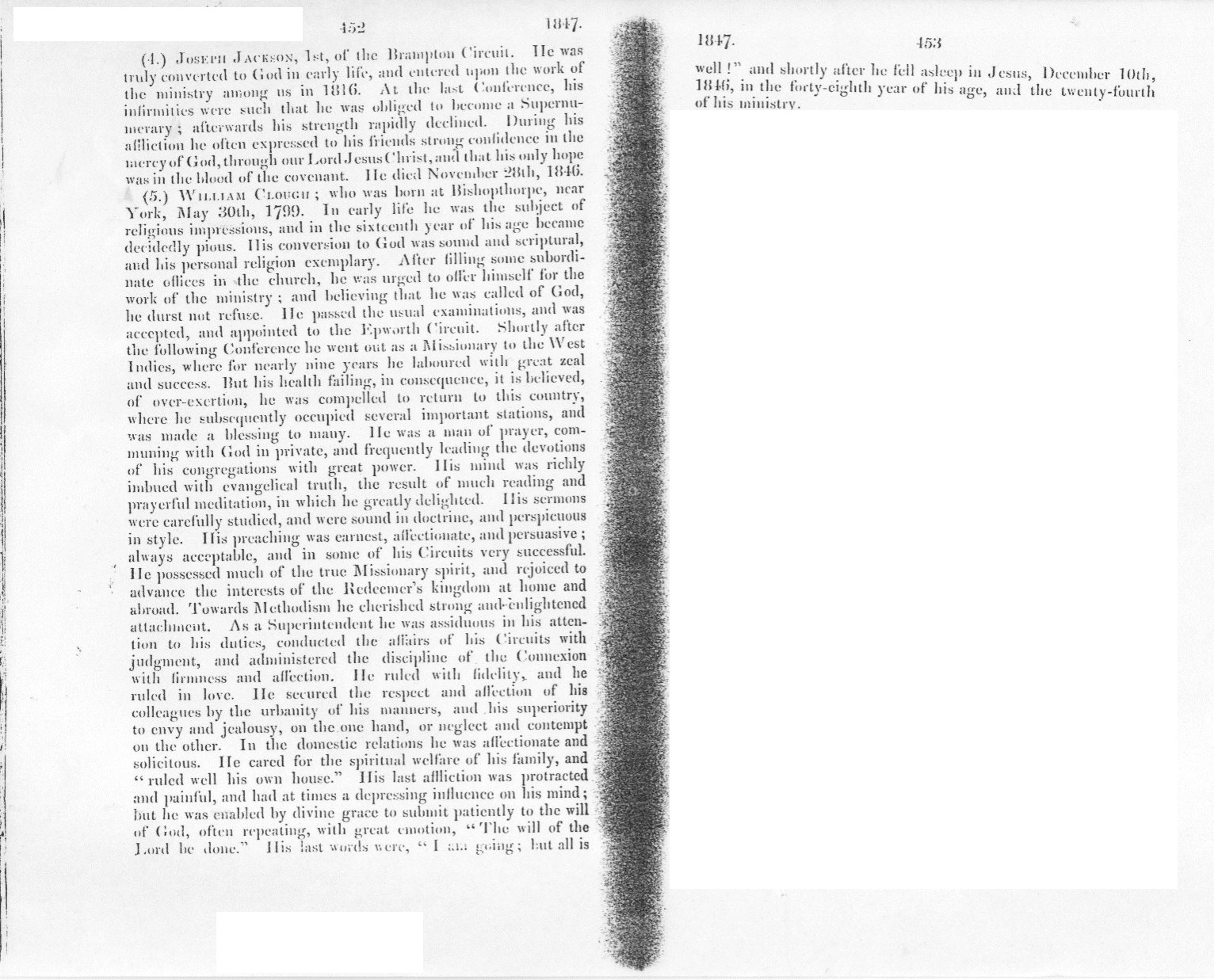 Rev Joseph Jackson | Surname J | My Wesleyan Methodists